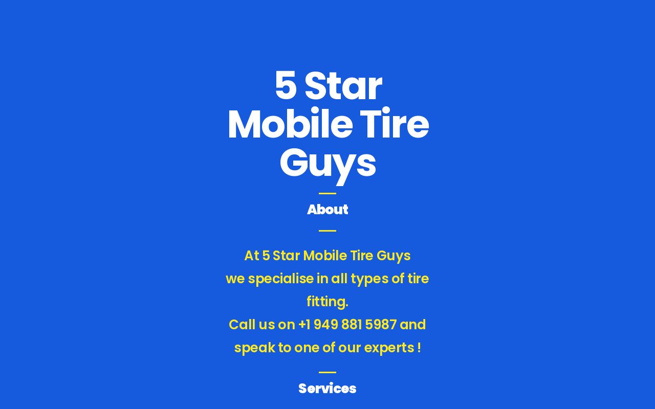 5 Star Mobile Tire Fitters